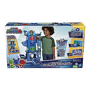 PJ Masks Deluxe Battle HQ Playset with Lights and Sounds, 2 Action Figures, Car Toy, Preschool Toys, Toys for 3 Year Old Boys and Girls and Up