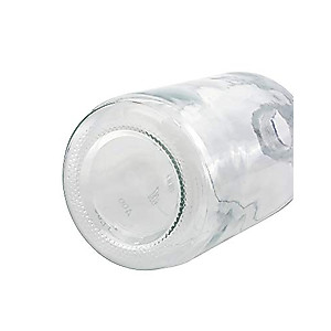 Moonetto 4 Pack 1000ml Graduated Round Reagent Media/Storage Glass Bottle With GL45 Blue Polypropylene Screw Cap