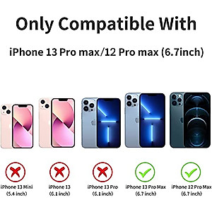 VEGO for iPhone 13 Pro Max Stand Case, iPhone 12 Pro Max Case with Slide Lens Cover, Built-in 360° Rotate Ring Stand Magnetic Car Mount Cover Case for iPhone 13 Pro Max / 12 Pro Max 6.7 inch - Green