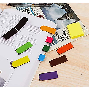 Magnetic Bookmarks,60 Pack 20 Solid Color Magnet Page Clip Small Bookmark for Book Lovers, Gift, Women, Man, Kids, Tudents, Teachers, School, Home, Office, Reading Supplies(2 x 0.8 inch)