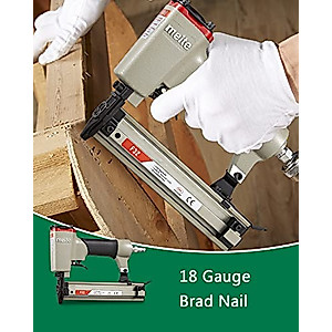 meite F19 18 Gauge 3/4-Inch Galvanized Brad Nail Ideal for Upholstery, Trims, Molding, Woodworking 5,000 PCS/Box (1 Box)