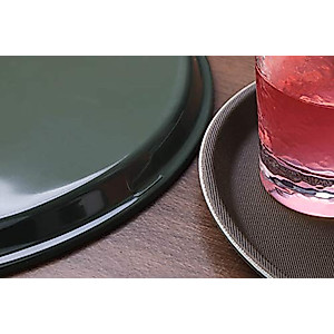 New Star Foodservice 25248 Restaurant Grade Non-Slip Tray, Plastic, Rubber Lined, Round (16-Inch, Brown)