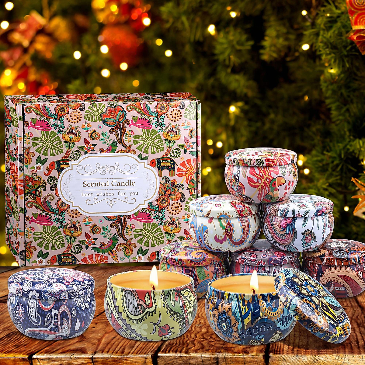 Scented Candles Gift Set for womem, 9 Pack Aromatherapy Candles for Home Scented, 180 Hour Long Lasting Soy Candle Lavender Candle Birthday Chrismas Gifts for Women Mom Bath Spa Yoga Candles