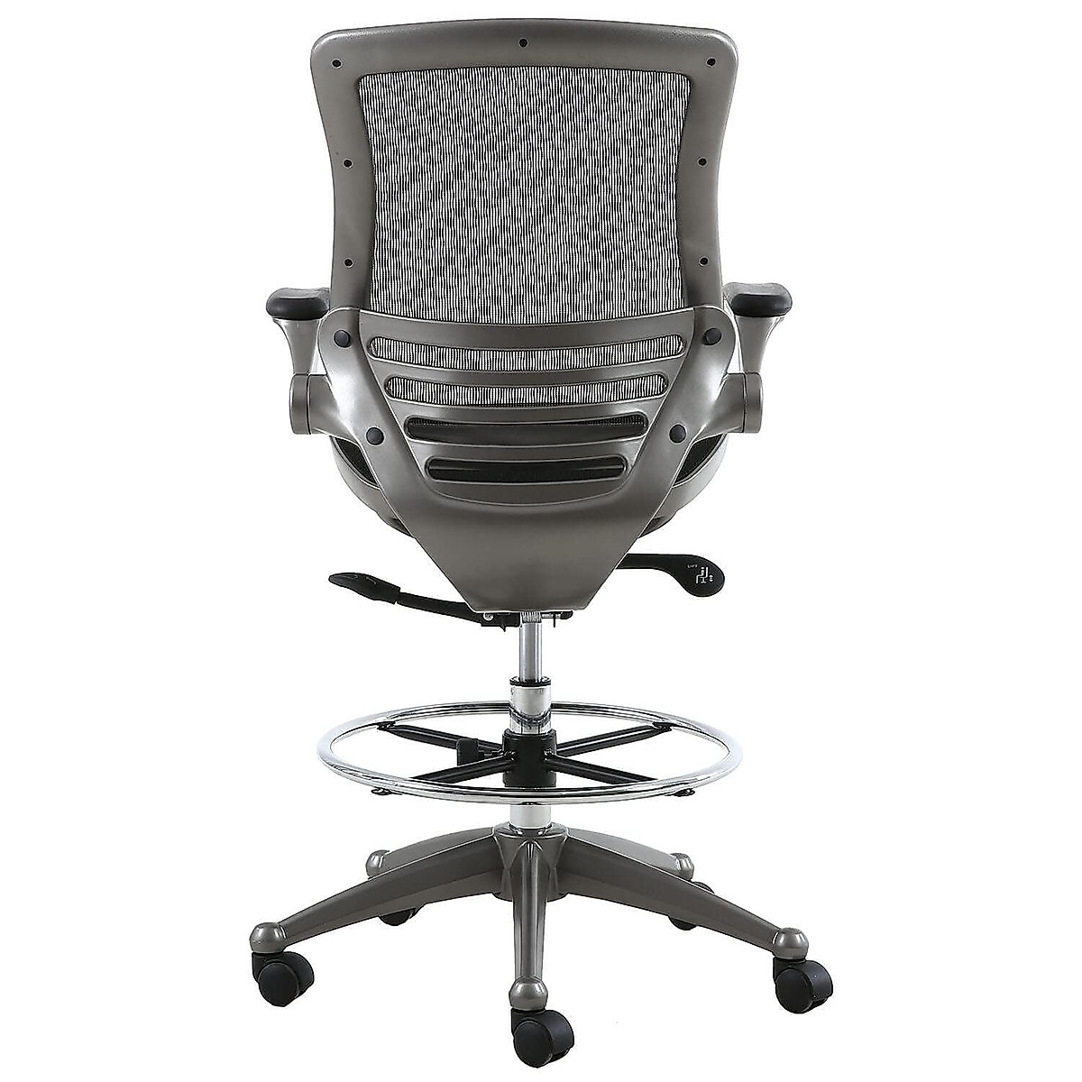 Harwick Evolve All Mesh Heavy Duty Drafting Chair, Gunmetal Finish
