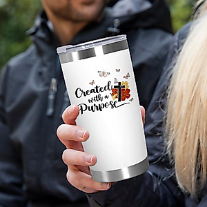 TEEZWONDER Christian Gifts for Women Faith - You Are Stainless Steel Insulated Coffee Tumbler With Lid 20 Oz - Mothers Day Birthday Inspirational Gifts for Women Mom Friends