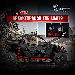 MZS Aluminum UTV Center Rear View Mirror, Maverick Trail Rrarview Mirror Adjustable Black Compatible with 2018-2023 Maverick Trail and Sport | 2021-2023 Commander/MAX Accessories 715004924 715003638