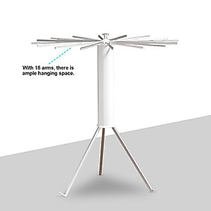 NobAura Portable and Foldable Tripod Garment Rack, Laundry Clothes Drying Rack, Space Saving Drying Rack for Balcony Travel Outdoor Indoor