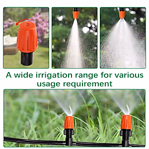100FT Drip Irrigation Kit Automatic Watering System Drip Irrigation System 100FT 1/4" Blank Distribution Hose DIY Micro Irrigation Kit Saving Water with Adjustable Dripper for Greenhouse Patio Lawn