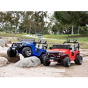 2024 Two (2) Seater Ride On Kids Car Truck w/Remote | Large 24V Power Kid Car to Drive in 3 Speeds, Battery Swap, Leather Seat, MP3 Music by Bluetooth, FM Radio, Rubber Wheels in White