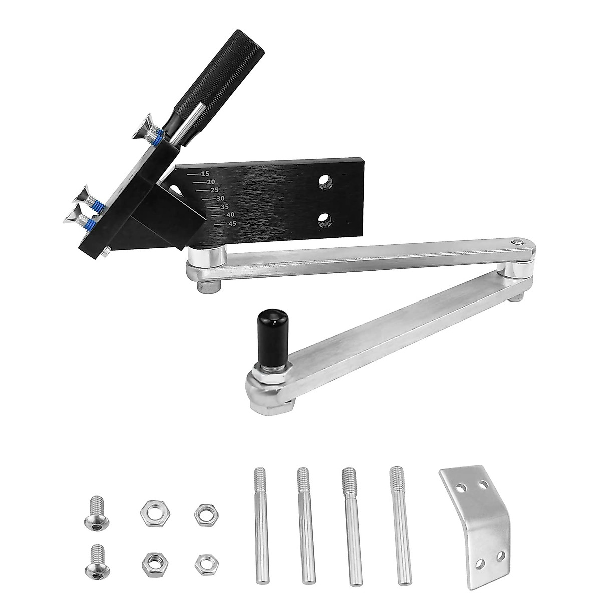 NTSUMI Sharpener Model 5005 Lawn Mower Blade Sharpener fits Straight and Standard Lawn Mower Blades, for Right and Left Hand Blades, 15°-45° Adjustable, Black