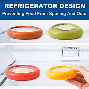 Silicone Fruit Storage Box, 4PC Reusable Storage Containers for Tomatoes, Avocados, Onions, Lemons, and Potatoes, Fruit and Vegetable Storage Box to Keep Fresh