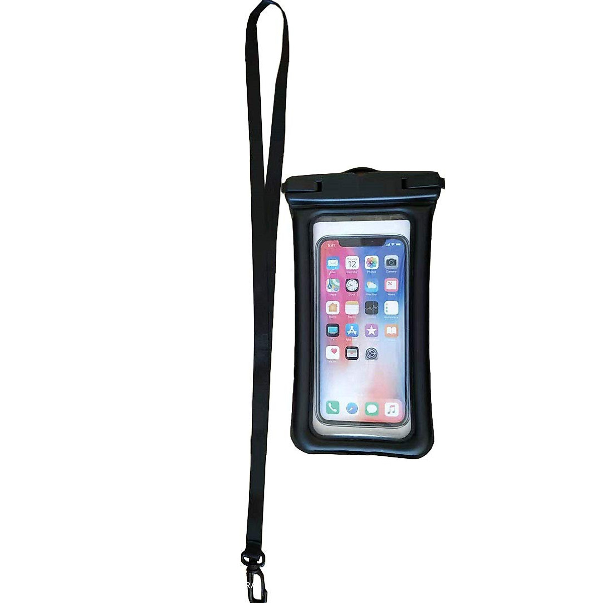 Deluxe 5 pos Lay Flat High Aluminum Beach Chair Lounge Chaise with Foot Rest, Large Storage, Waterproof Cell Pouch