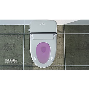 EUROTO Luxury Smart Toilet – Sleek Tankless Design with Foot-Kick Sensor, Heated Seat, Warm Dryer, Adjustable Water Pressure, Auto Open/Close Lid, Dual Flush, Night Light & Remote Control