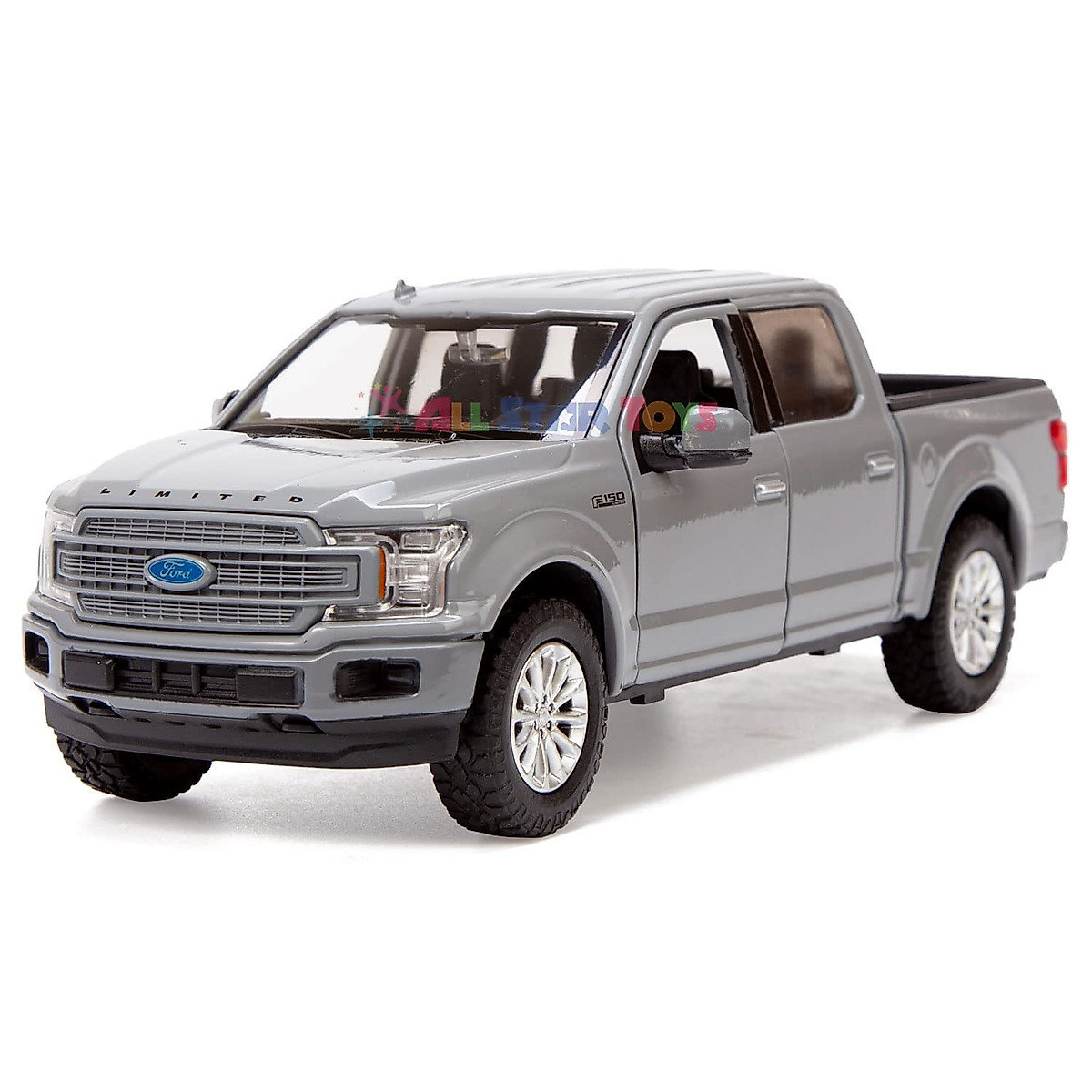 Motormax All Star Toys Exclusive 2019 Ford F-150 Limited Crew Cab Pickup Truck Abyss Gray 1/24 Diecast Model Car 79364 Grey