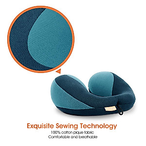 INFANZIA Chin Supporting Travel Neck Pillow, Comfortably Supports and Helps Support Head and Neck - Gifts for Toddler/Child/Kids, Blue