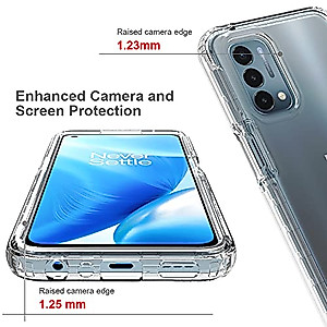 Dzxouui for Oneplus Nord N200 5G Case with 2 Pack Screen Protector, One Plus Nord N200 Case, Crystal Shockproof Bumper Hybrid Clear TPU Protection Cover Phone Case for Oneplus Nord N200 5G(Clear)