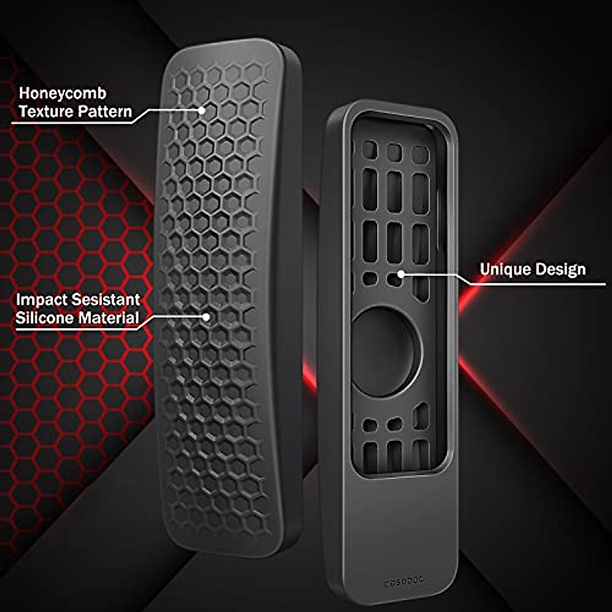 Fintie 2-in-1 Protective Case for 2021 2022 Apple TV Siri Remote and Apple AirTag - Lightweight Anti Slip Shockproof Cover for Apple TV 4K / HD Siri Remote Controller (2nd Gen / 3rd Gen), Black