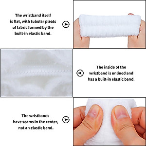 YARIEW 9Pcs Spa Headband and Wrist Washband Set, 3 Pieces Makeup Facial Face Wash Headband Head Bands and 6 Pieces Wrist Bands for Washing Face Terry Cloth Headbands for Women and Girls (Set 2)