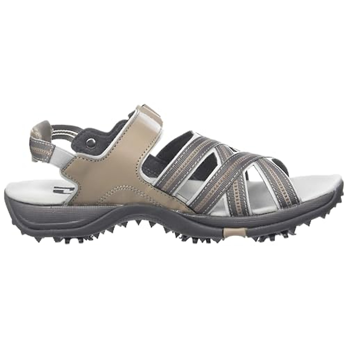 FootJoy Women's Golf Sandals Shoes, tan/Light Grey, 9