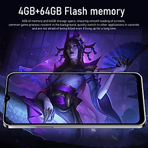 GAMAKOO G23 Unlocked Cell Phone 64GB+4GB Dual SIM 6.52” 4000mAh Battery 4G Android Smartphone 13MP+8MP Camera (White)