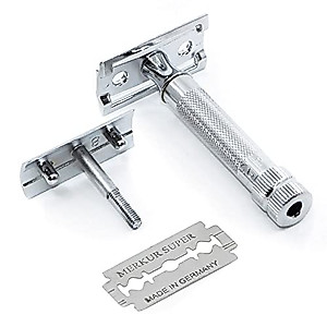 Merkur Mk34c Double Edge Razor with Heavy Duty Short Handle