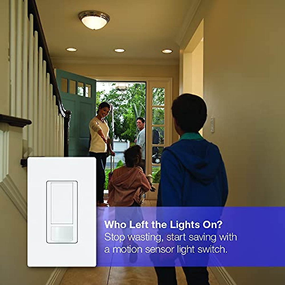 Lutron Maestro Motion Sensor Switch | 5A, Single-Pole or Multi-Location | MS-OPS5M-WH, White