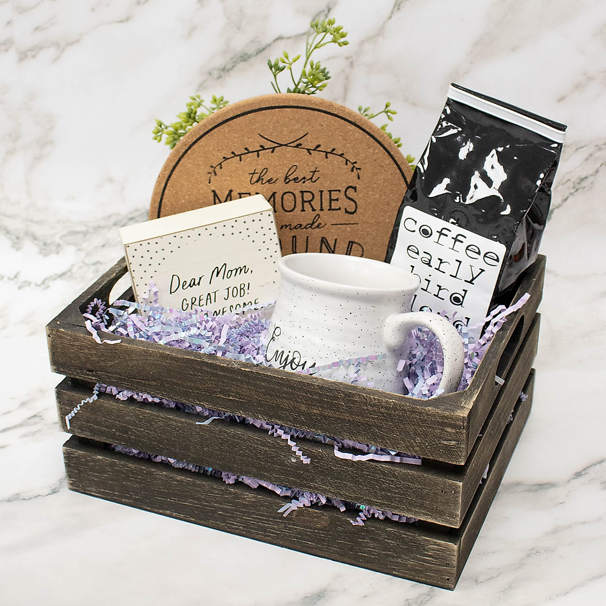 MagicWater Supply Crinkle Cut Paper Shred Filler (2LB) for Gift Wrapping & Basket Filling - Diamond Lavender