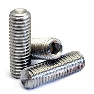 MonsterBolts - M4 x 25mm Cup Point Set Screws, DIN 916, Stainless Steel, 10 Pack