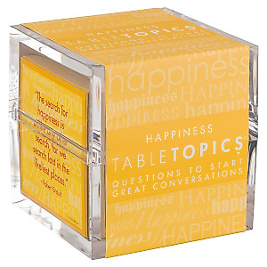 TableTopics Happiness - 135 Conversation Cards with Bonus Tips and Quotes for Meaningful Discussions About What Makes You and Others Happy