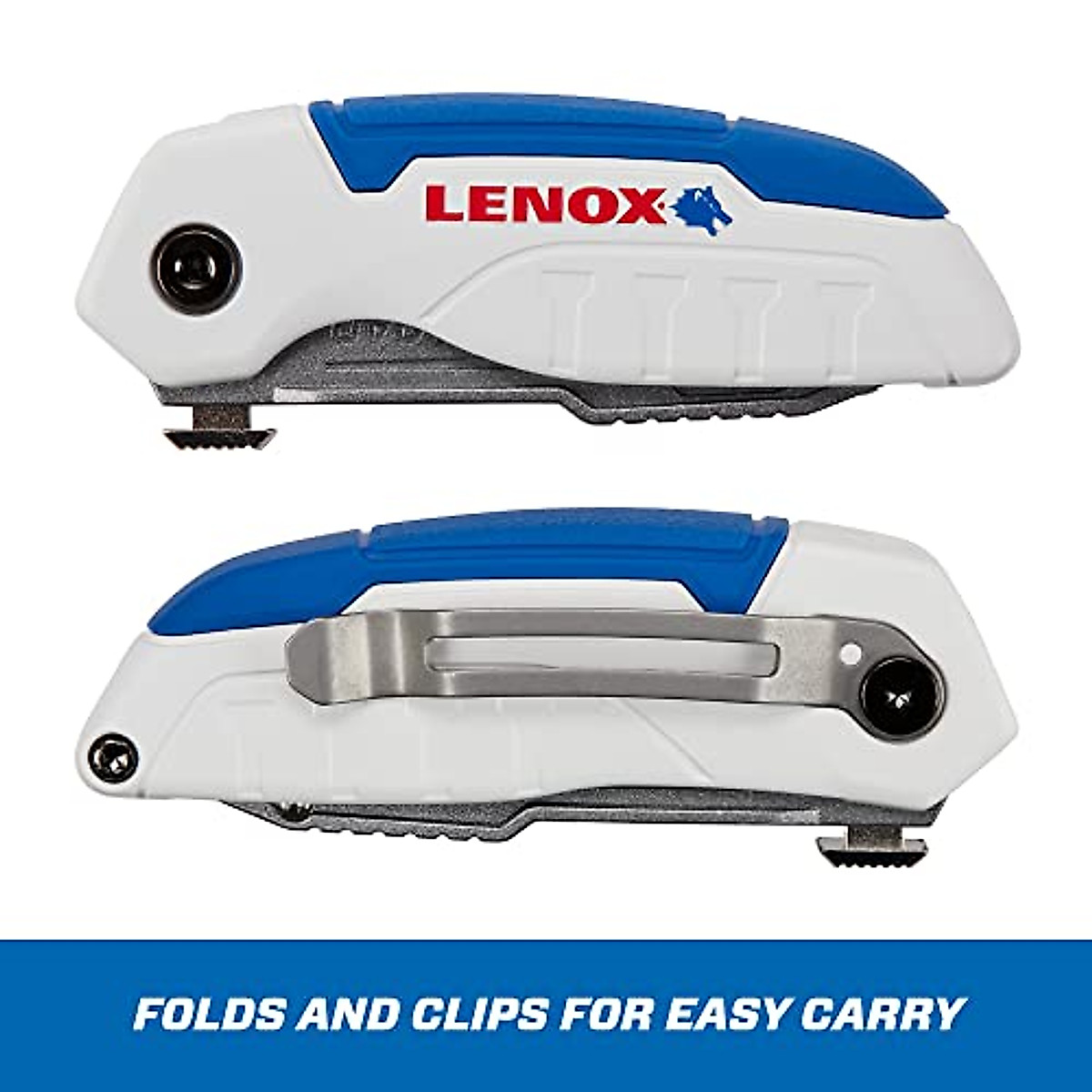 LENOX TOOLS Utility Knife, 3-Blade, Retractable, Foldable and Portable, Blade Storage (LXHT10600​)