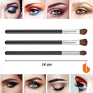 Urbanstrive Professional Eye Makeup Brushes Eyeshadow Brush Set - 3pcs Soft Synthetic Eyeshadow Blending Brush Kit - For Blending Eyeshadow, Eyeliner, Crease, Eyebrow, Long Lasting, Apply Better, Flawless Look Makeup - Silver