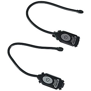 Flexi-Brite Flexible LED Light, Mini Light, Portable Reading Light or Work Light, Gooseneck Multi Purpose Clip on Bendable Hands Free Flash Light - Large Size - for Work, Reading, Computer, Pack of 2