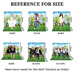 Allenjoy 5x7ft Spring Easter Backdrop Sunny Day Meadow Flowers Colorful Eggs Photography Background for Kids Children Newborn Baby Shower Birthday Party Decor Banner Portrait Photo Studio Booth Props