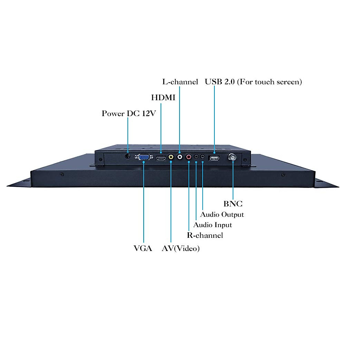 iChawk 17.3'' inch Monitor 1920x1080 16:9 Widescreen HDMI-in VGA USB Built-in Speaker Embedded Open Frame Wall-Mounted Driver Free Multi-Point Capacitive Touch LCD Screen Monitor K173MT-59C