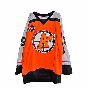 borizcustoms Doug The Thug Glatt Movie Orangetown Hockey Jersey Stitch (54, Orange)