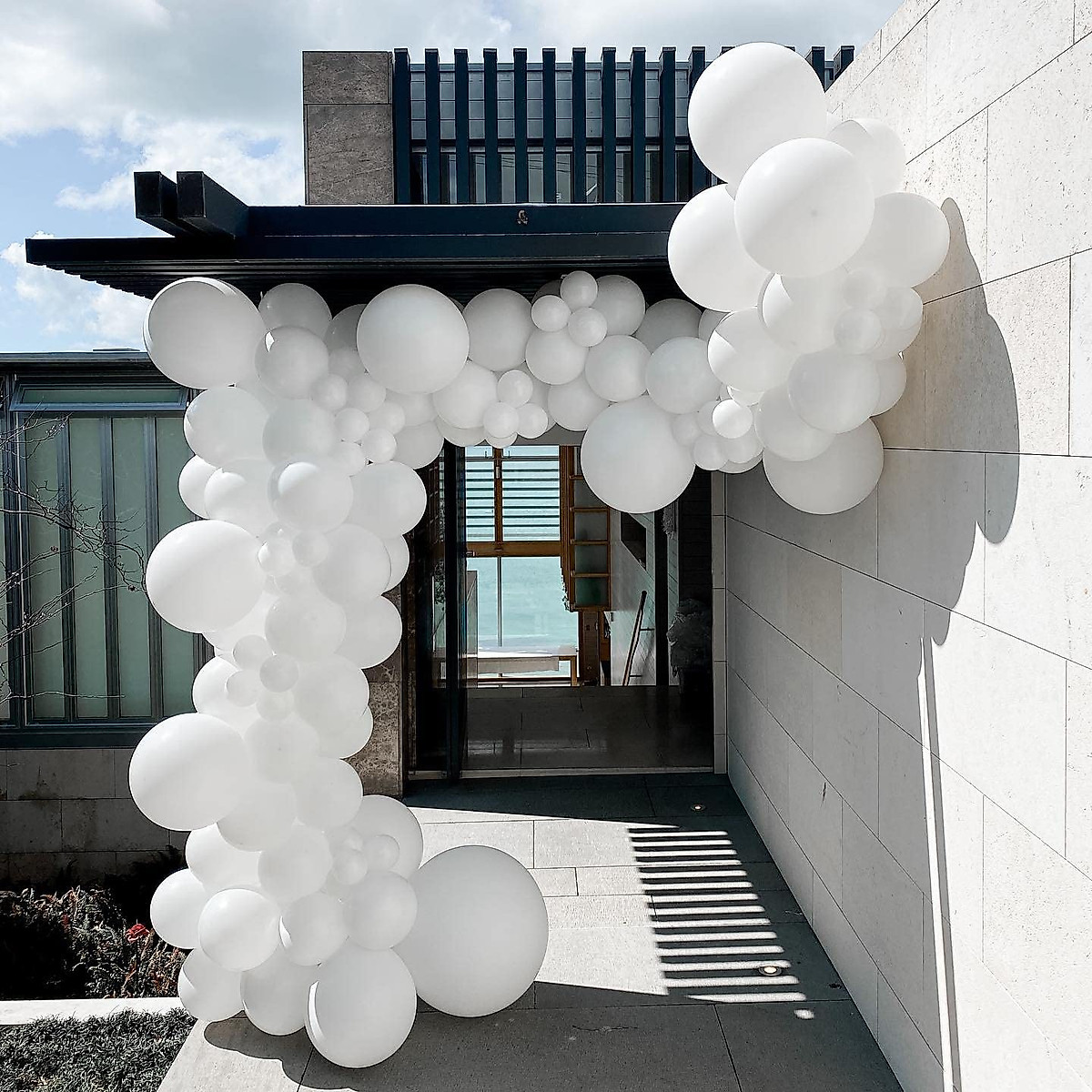 White Balloons Different Sizes Double Stuffed 18 12 10 5 Inch White Balloon Garland Arch Kit,Premium Latex Matte Balloons for Birthday Party Graduation Baby Shower Wedding Holiday Decoration