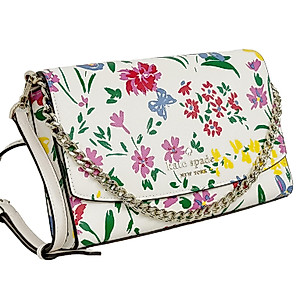 Kate Spade New York Carson Convertible Chain Crossbody Shoulder Bag Floral Garden Bouquet