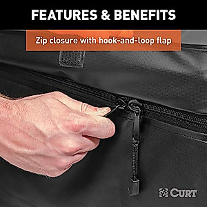 CURT 18211 56 x 22 x 21-Inch Weather-Resistant Black Vinyl Cargo Bag for Hitch Carrier