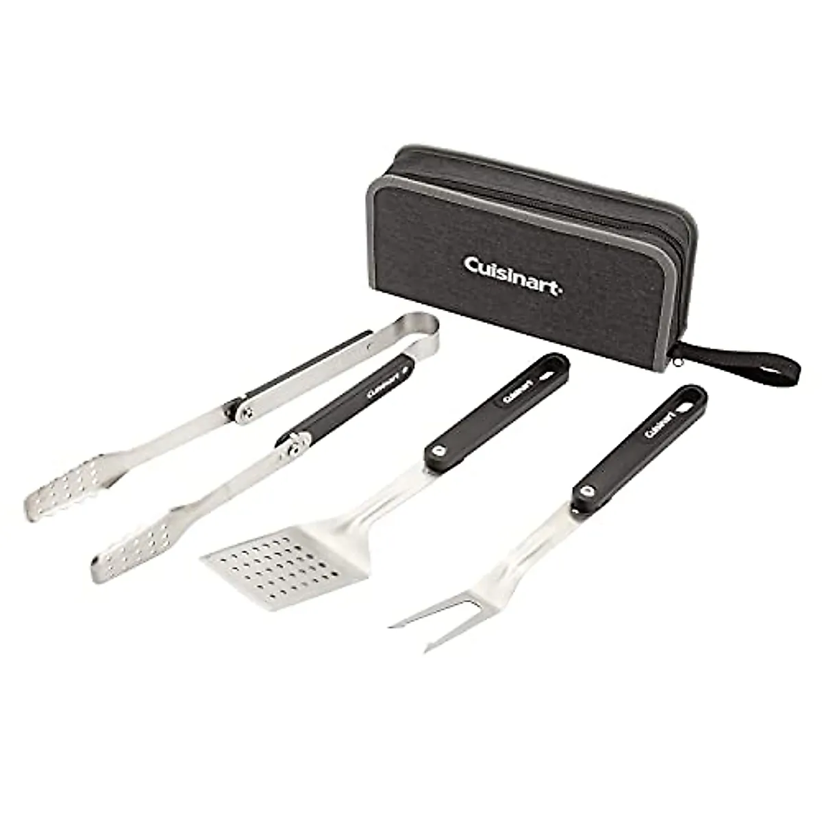 Cuisinart Petit Gourmet Portable Gas Grill (CGG-180) + 4-Piece Folding Grill Tool Set