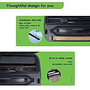 Food Seal Vaccum Sealer, Vacuum Sealer Machine With Dry & Moist Modes, Includes Built-In Cutter, Water Groove And Bags