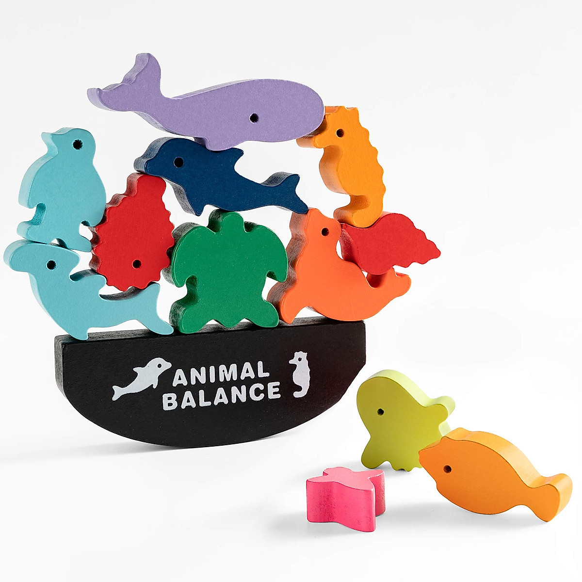 DiYiMi Toddler Toys for Kids 3-5 Years Old Boy Girls Ocean Toys Wooden Stacking Games for Boys Gifts for2 3 4 5Years Old Montessori Educational Stacking Toys for 2-6Year Old Boys Gifts