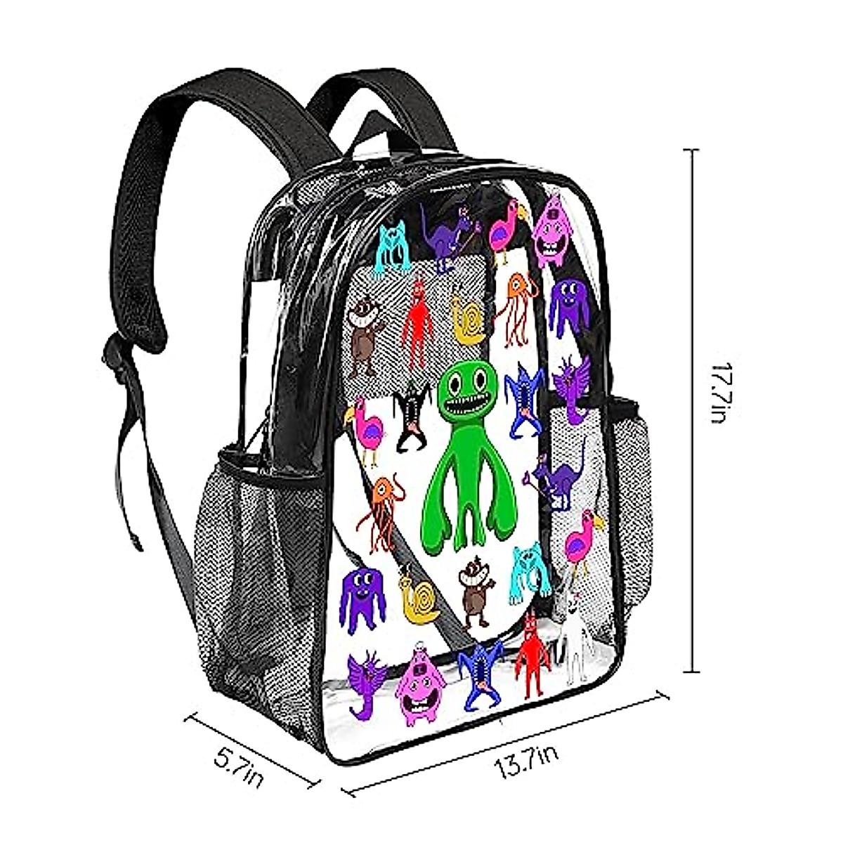 Oinxghw Clear Backpack See Through Bookbag Large Heavy Duty PVC Transparent Backpacks for Boys Girls Men Women