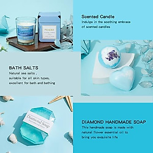 Birthday Gifts for Women,Blue Gift Basket for Women Friendship Gift Relaxing Gift Set,Best Friend Gift Unique Gift Ideas for Women,Women Gift Box for Mom Sister Wife Girlfriend Mother's Day Gift