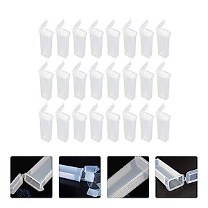 Scicalife Glass Slide Cases, 50pcs Plastic Rectangle Microscope Glass Holder Slide Box for 5 Slides, Microscope Slide Box for Laboratory Use