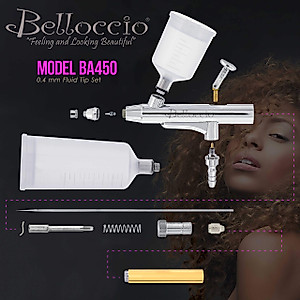 Belloccio Sunless Tanning Airbrush Multi-Purpose Precision Gravity Feed Airbrush with a 0.4mm Tip Also Great for Cake Decorating
