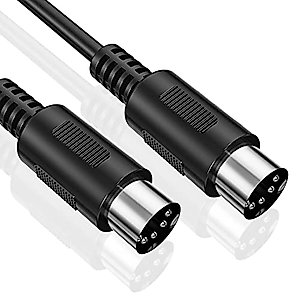 Mellbree MIDI Cable, 2-Pack 3-Feet Male to Male 5-Pin MIDI Cable Compatible with MIDI Keyboard, Keyboard Synth, Rack Synth, Sampler, External Sound Card, Sound Source and Other Music Gear