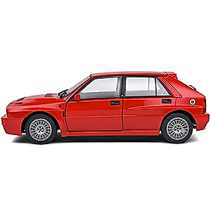 1991 Lancia Delta HF Integrale Rosso Corsa Red 1/18 Diecast Model Car by Solido S1807801