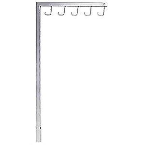 SSWBasics Interchangeable J-Hook Chrome Straight Arm for Clothing Rack - Set of 2