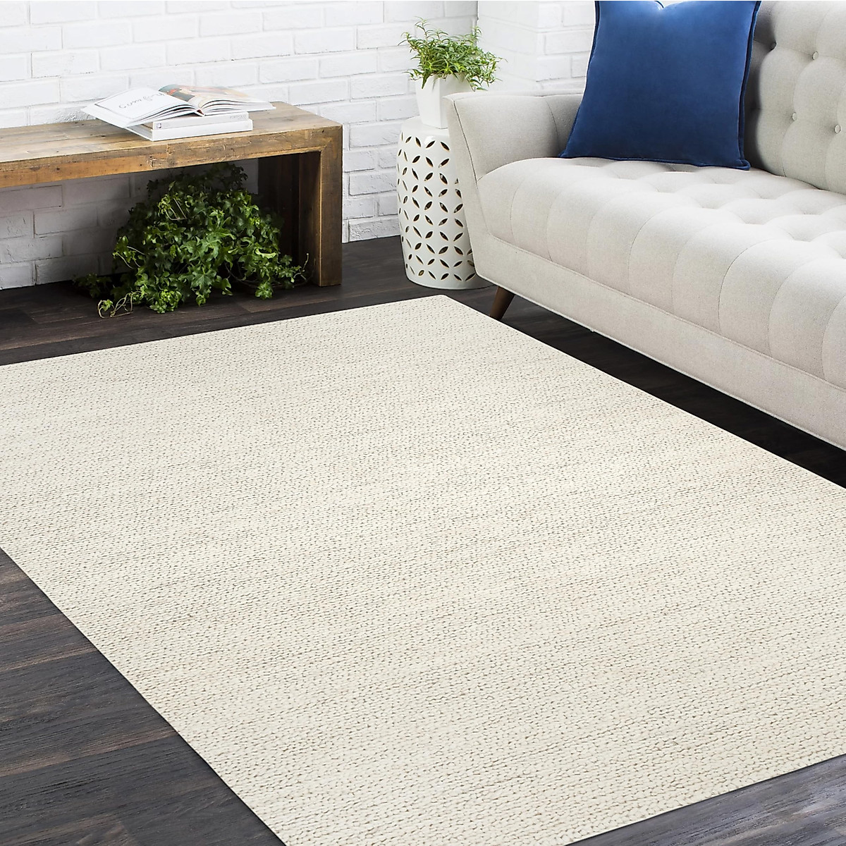 Handmade Transitional Jute Contemporary Beige Area Rug 9 x 12