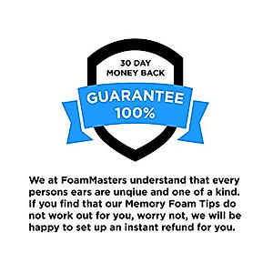 Foam Masters Memory Foam Ear Tips for AirPods Pro 1st & 2nd Gen | Comfortable | Secure | Better Noise Cancellation | Version 3.0 Replacement Buds (Small, Med, Large - 3 Pairs, Black)